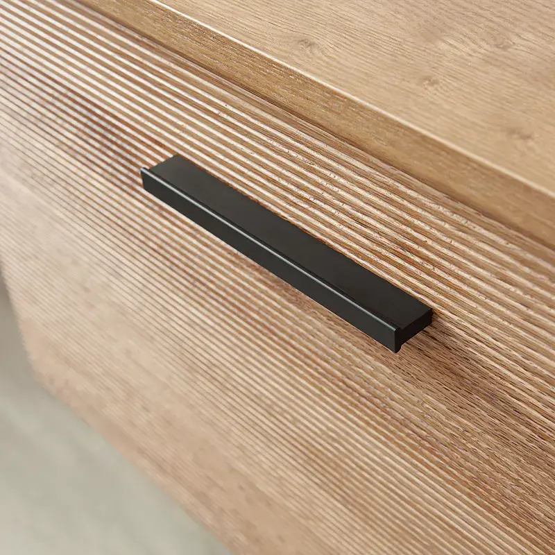 Meuble à poser 120 cm, 2 tiroirs bois massif Noyer, Rive Gauche