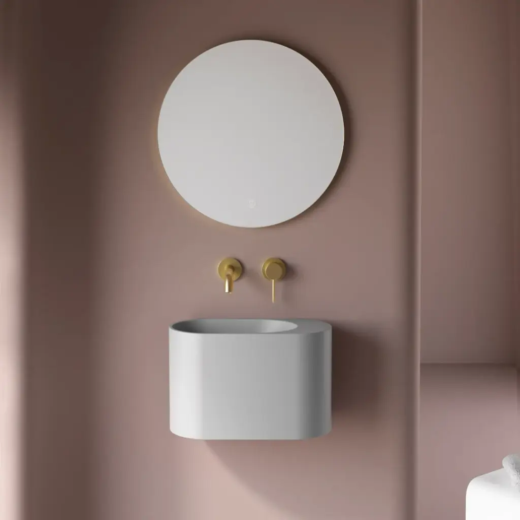 Lave-mains Ovalo gris clair – Minimalisme chic et intemporel
